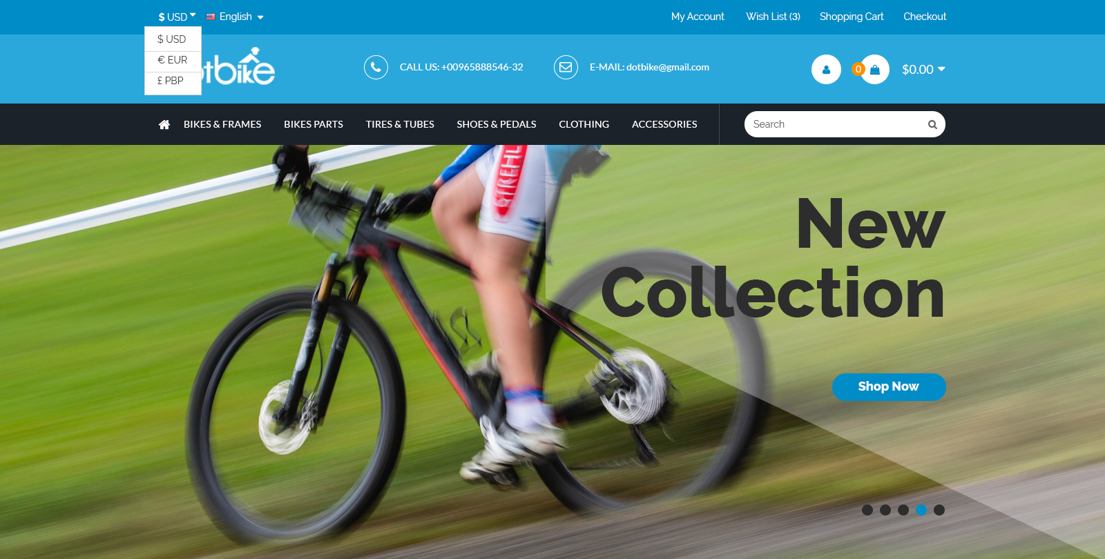 DotBike - Bicycle E-commerce PSD Template by dot_themes | ThemeForest